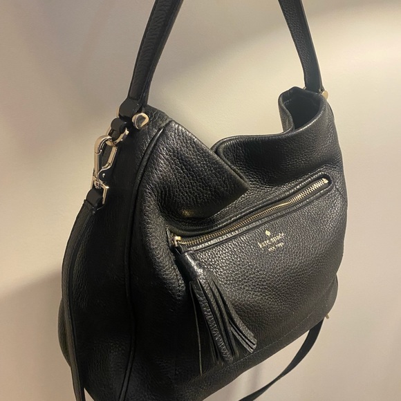 kate spade | Bags | Kate Spade Black Michaela Pebble Leather Crossbody ...